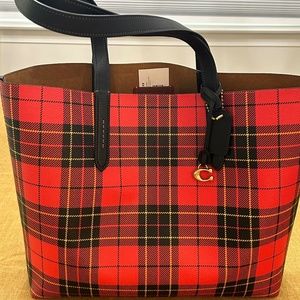 Coach | Bags | Nwt Coach Highline Plaid Print Coated Canvas Tote Bag ...